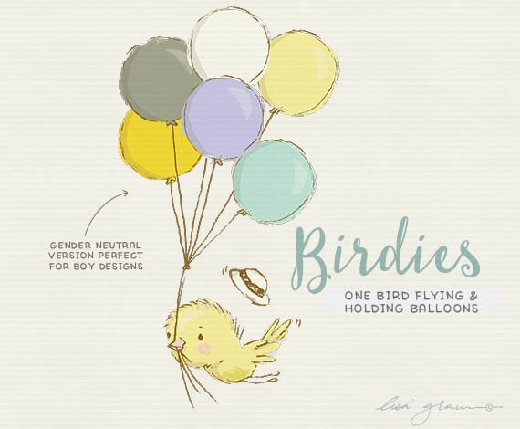 Spring Bird Clipart Set: Birdies Clip Art Sweet Clipart - Etsy