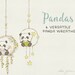 Spring Pandas Clipart Set: Panda Bear Clip Art Sweet Clipart - Etsy