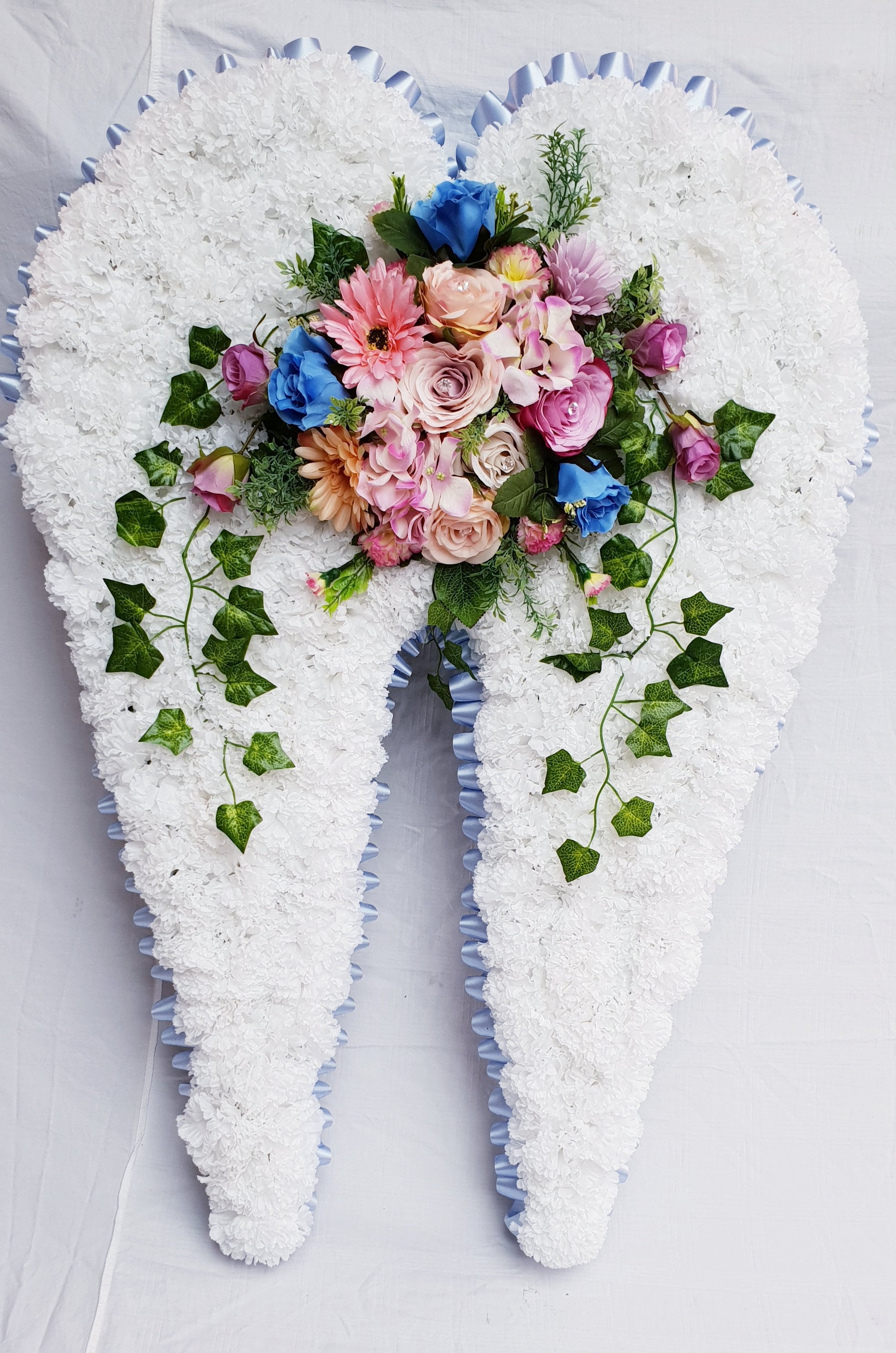 2FT Angel Wings Silk Artificial Funeral Flowers | Etsy