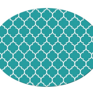 Beige Blue Trellis Oval Round Placemat for Round Tables Tactile Basket ...