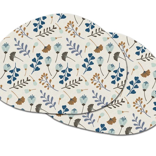 Orange Red Check Placemats for Round Tables Tactile Basket - Etsy