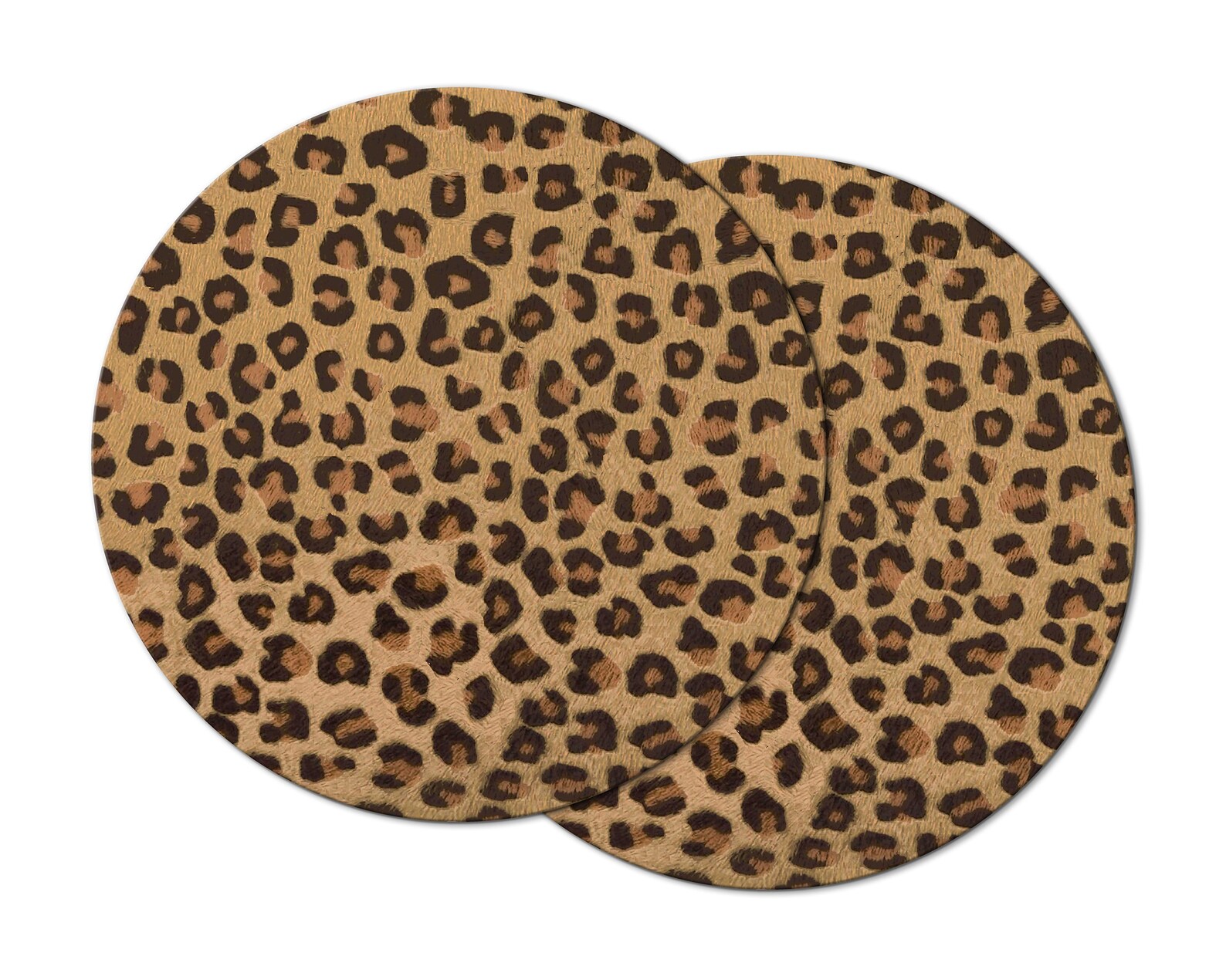 Leopard Round Oval Wedge Placemats for Round Tables Burlap - Etsy