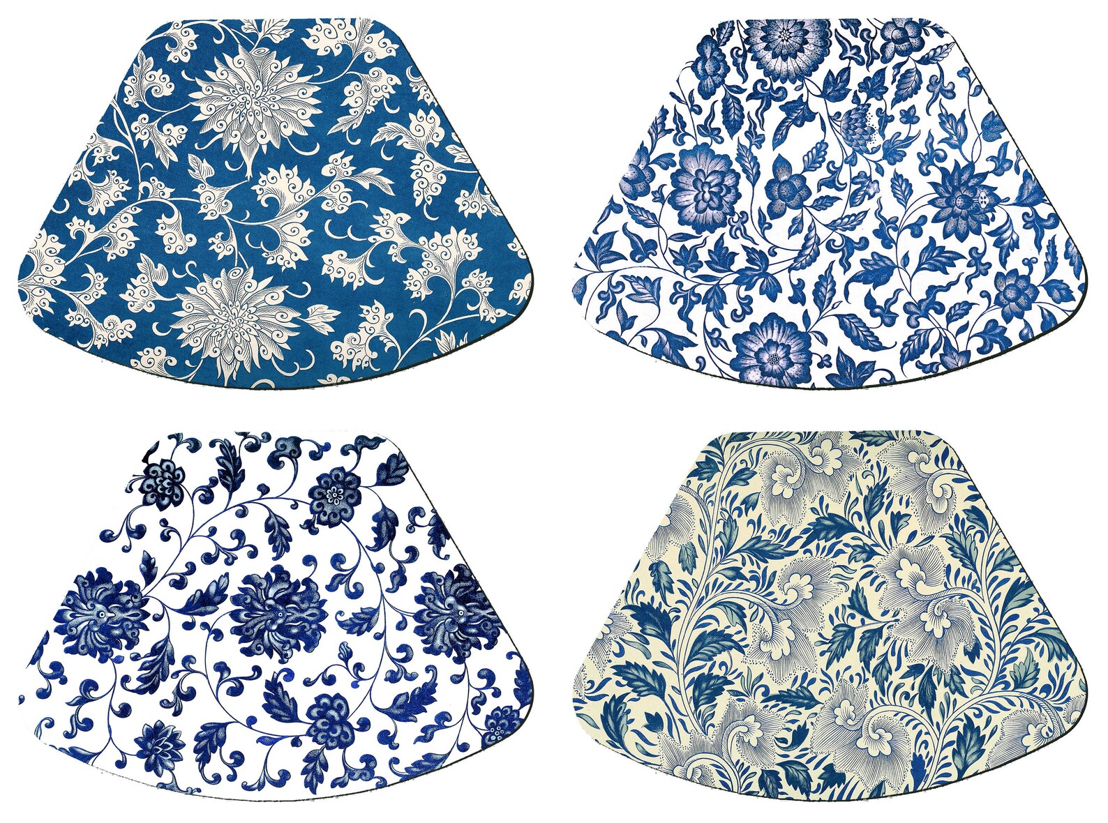 Chinoiserie Blue and White Wedge Placemat for Round Tables - Etsy