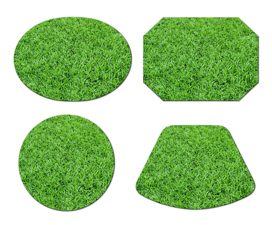 Golf Grass Placemat for Round Table Tactile Basket Texture Hemmed Edge ...