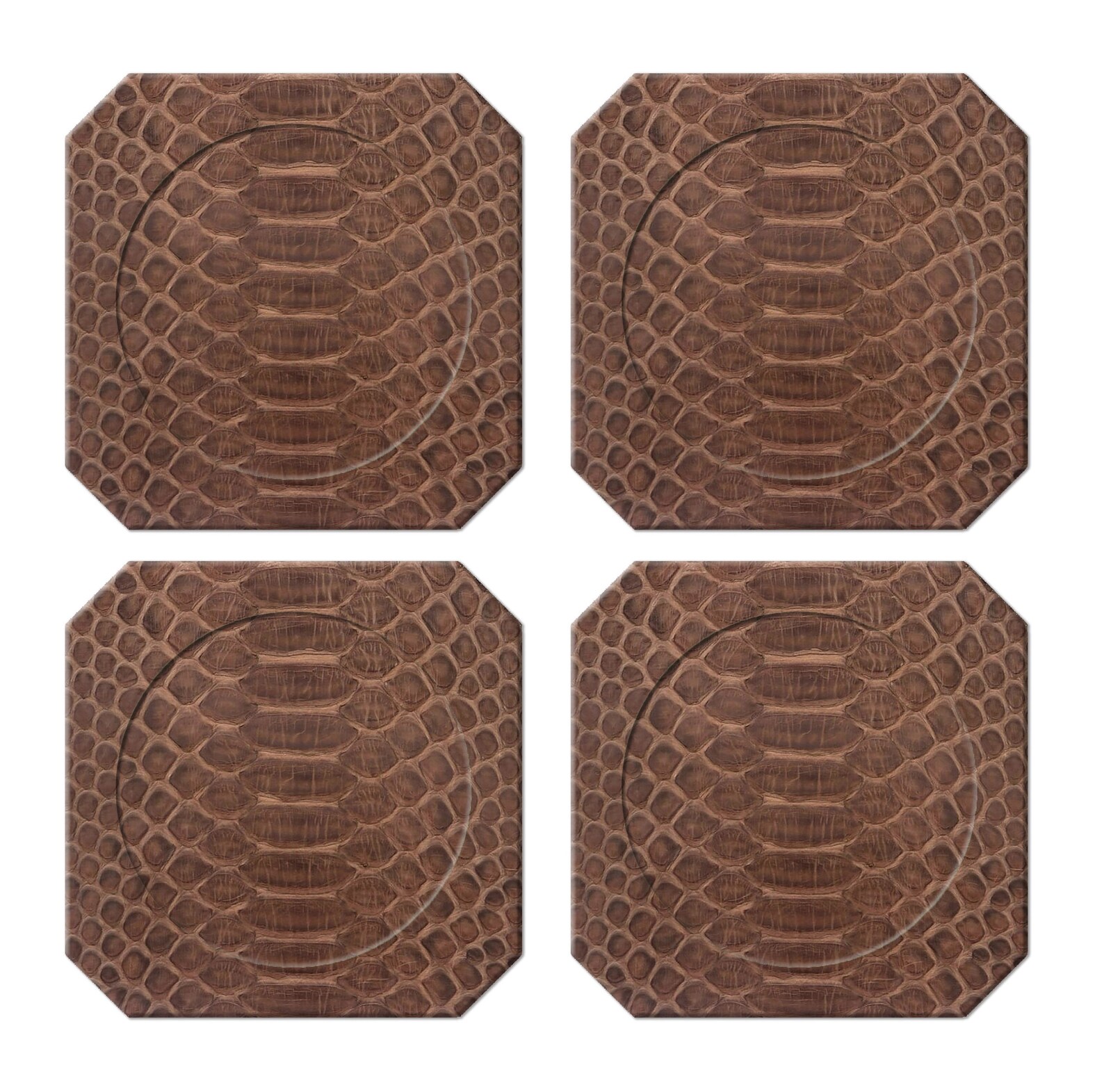Faux Python Snake Coasters Leather Recessed Tactile Basket | Etsy