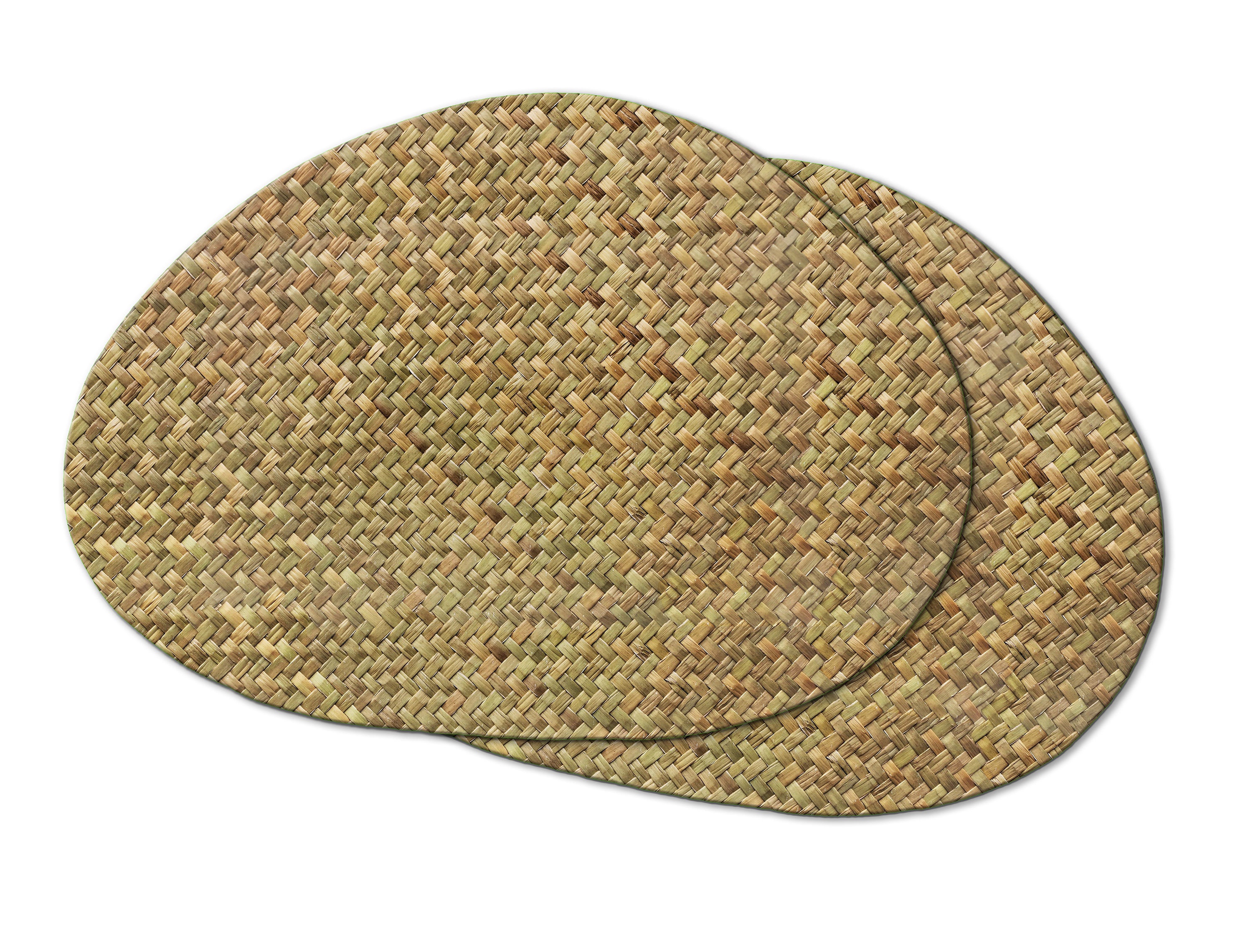 Faux Wicker Straw Placemats For Round Tables Basket Textured | Etsy