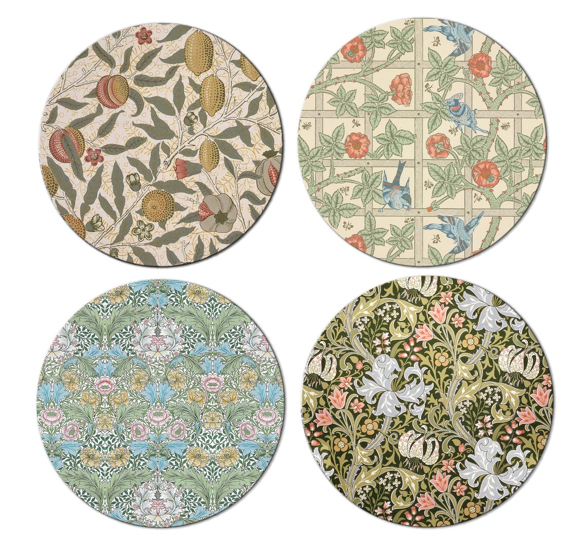 Wedge Placemat William Morris for Round Tables Tactile Basket - Etsy