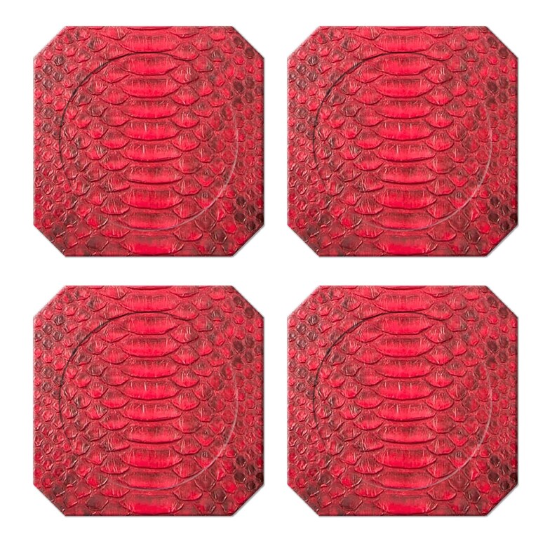 Faux Python Snake Coasters Leather Recessed Tactile Basket | Etsy