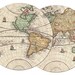 Vintage Map Wedge Placemats for Round Tables Tactile Basket Texture ...