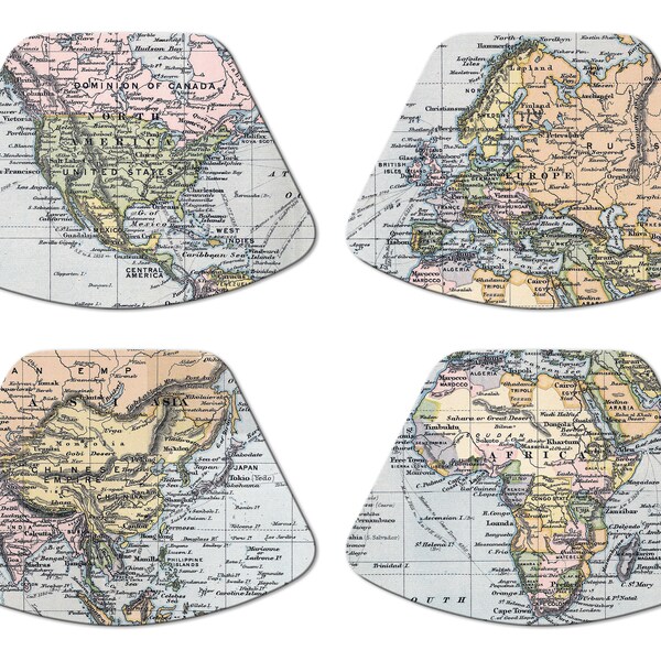 Linen World Map - Etsy