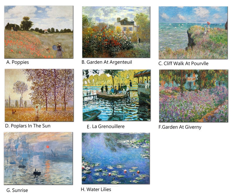 Claude Monet Wedge Placemat for Round Tables Tactile Basket - Etsy