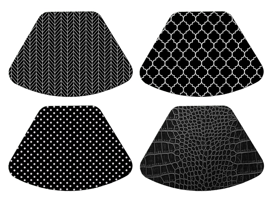 Black Wedge Placemat for Round Tables Tactile Basket Texture Hemmed Edge Non-slip Waterproof ...