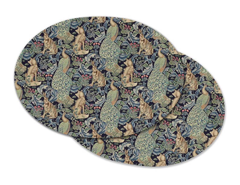 William Morris Forest Print Placemats for Round Tables Tactile - Etsy