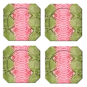 Faux Python Snake Coasters Leather Recessed Tactile Basket - Etsy