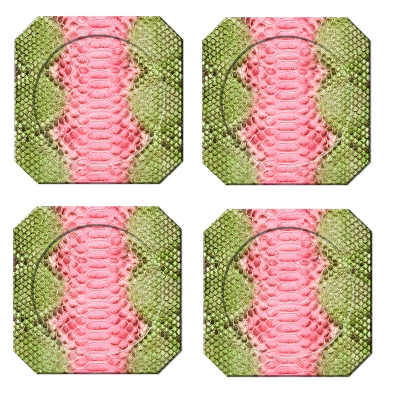 Faux Python Snake Coasters Leather Recessed Tactile Basket - Etsy