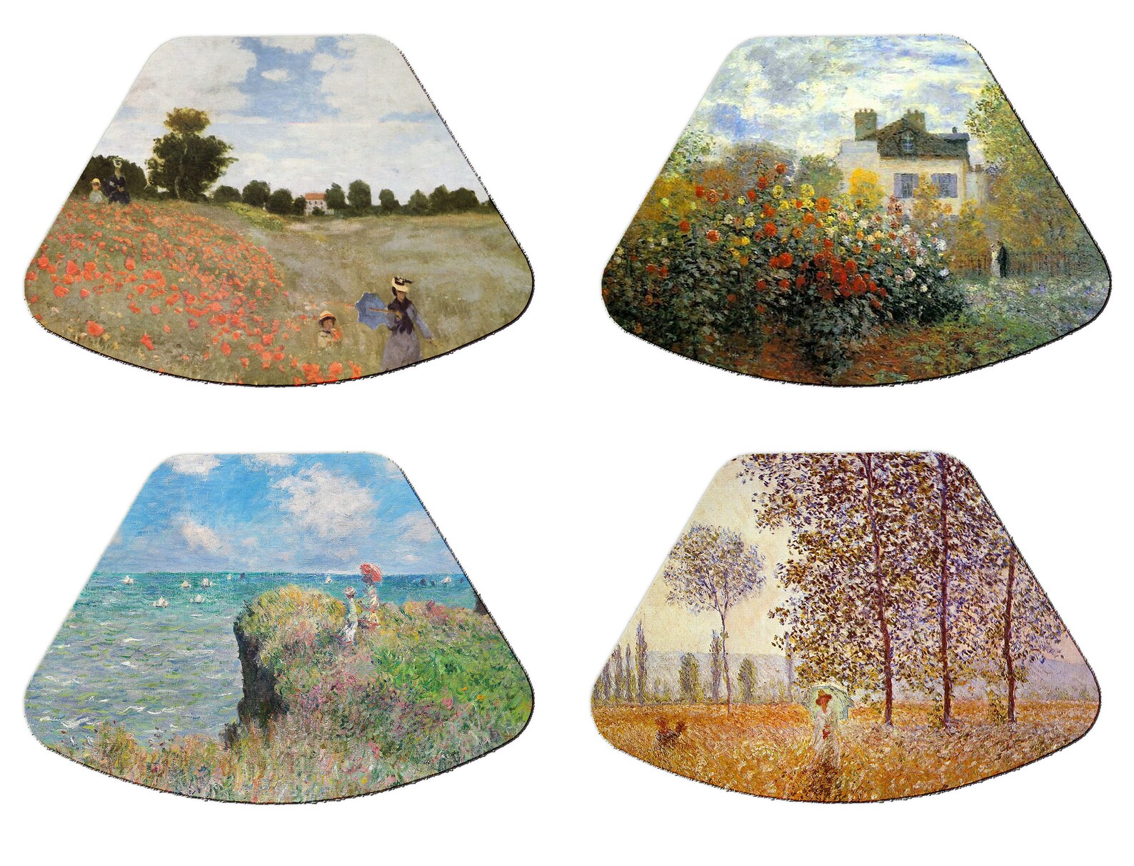 Claude Monet Wedge Placemat for Round Tables Tactile Basket - Etsy