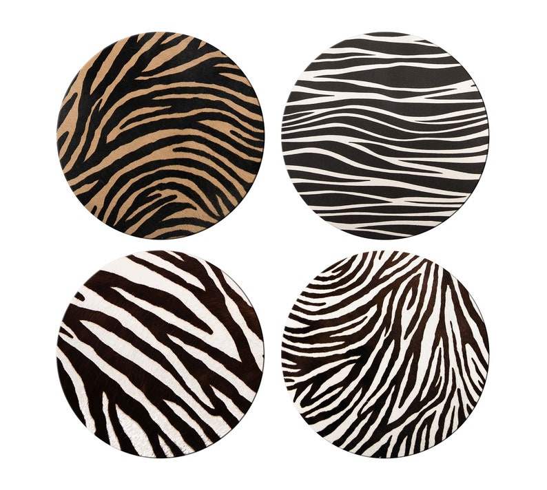 Zebra Placemats for Round Tables Tactile Basket Texture Hemmed | Etsy