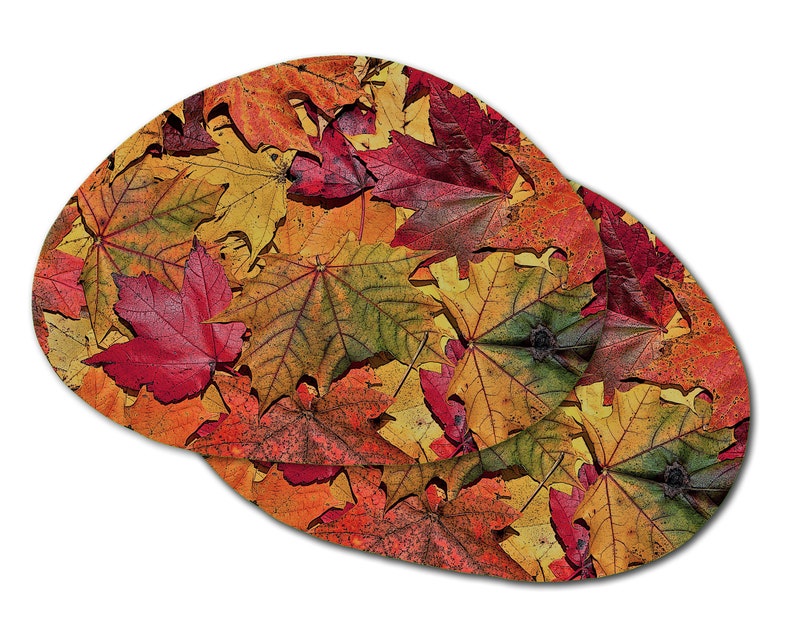 Maple Leaf Placemats for Round Tables Tactile Basket Texture - Etsy