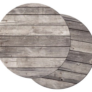 Weathered Grey Wood Placemats for Round Table Tactile Basket Texture ...