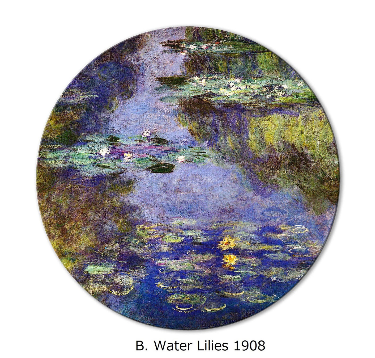 Claude Monet Round Placemat Water Lilies Tactile Basket - Etsy