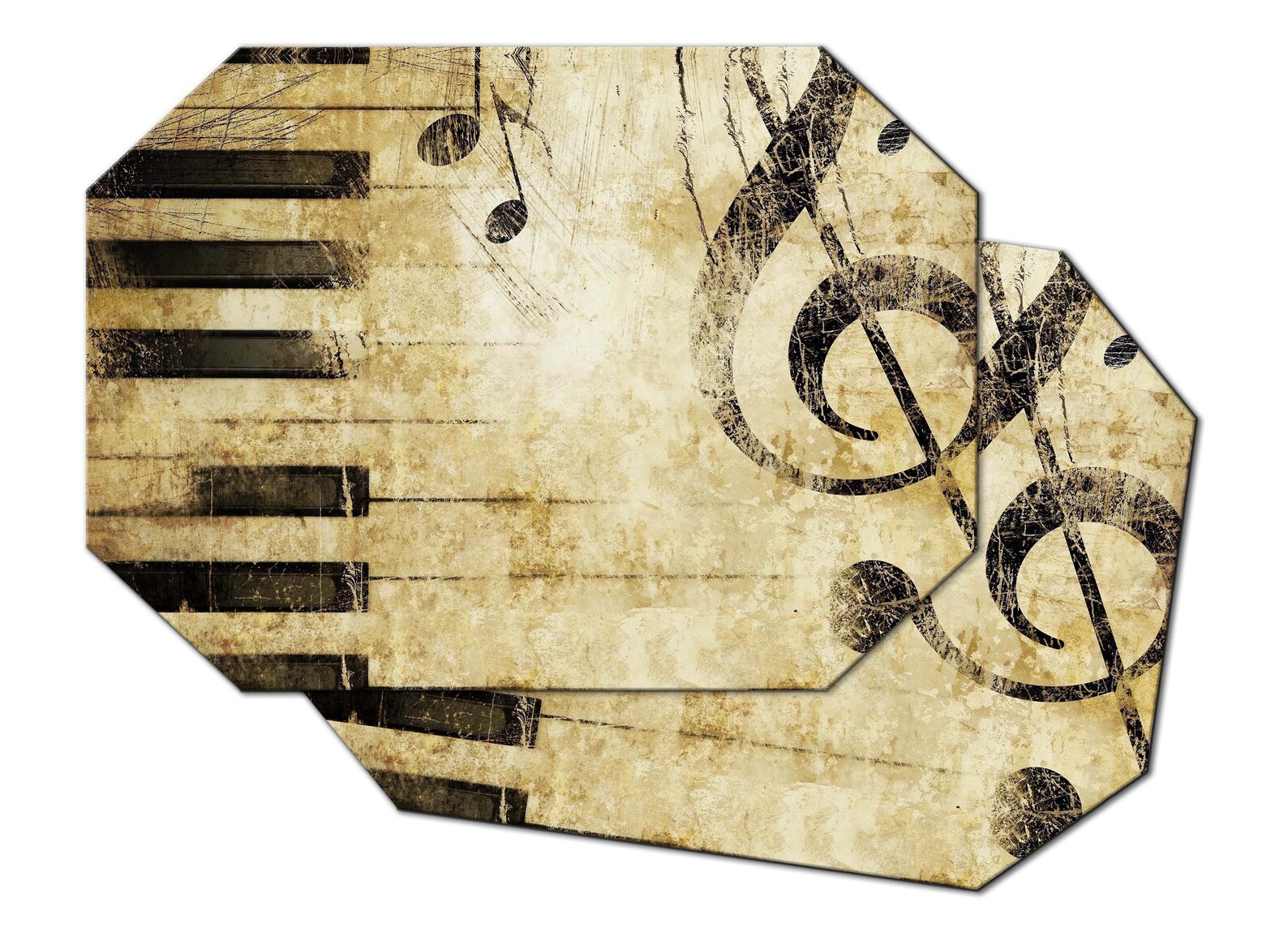 Music Note Round Oval Wedge Placemats for Round Tables Tactile - Etsy