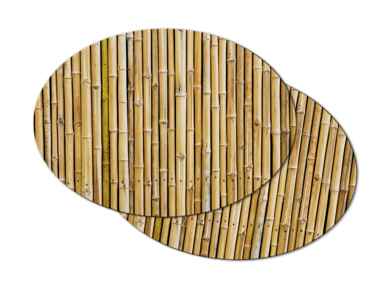 Faux Bamboo Cane Placemats for Round Tables Tactile Basket | Etsy