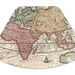 Vintage Map Wedge Placemats for Round Tables Tactile Basket Texture ...