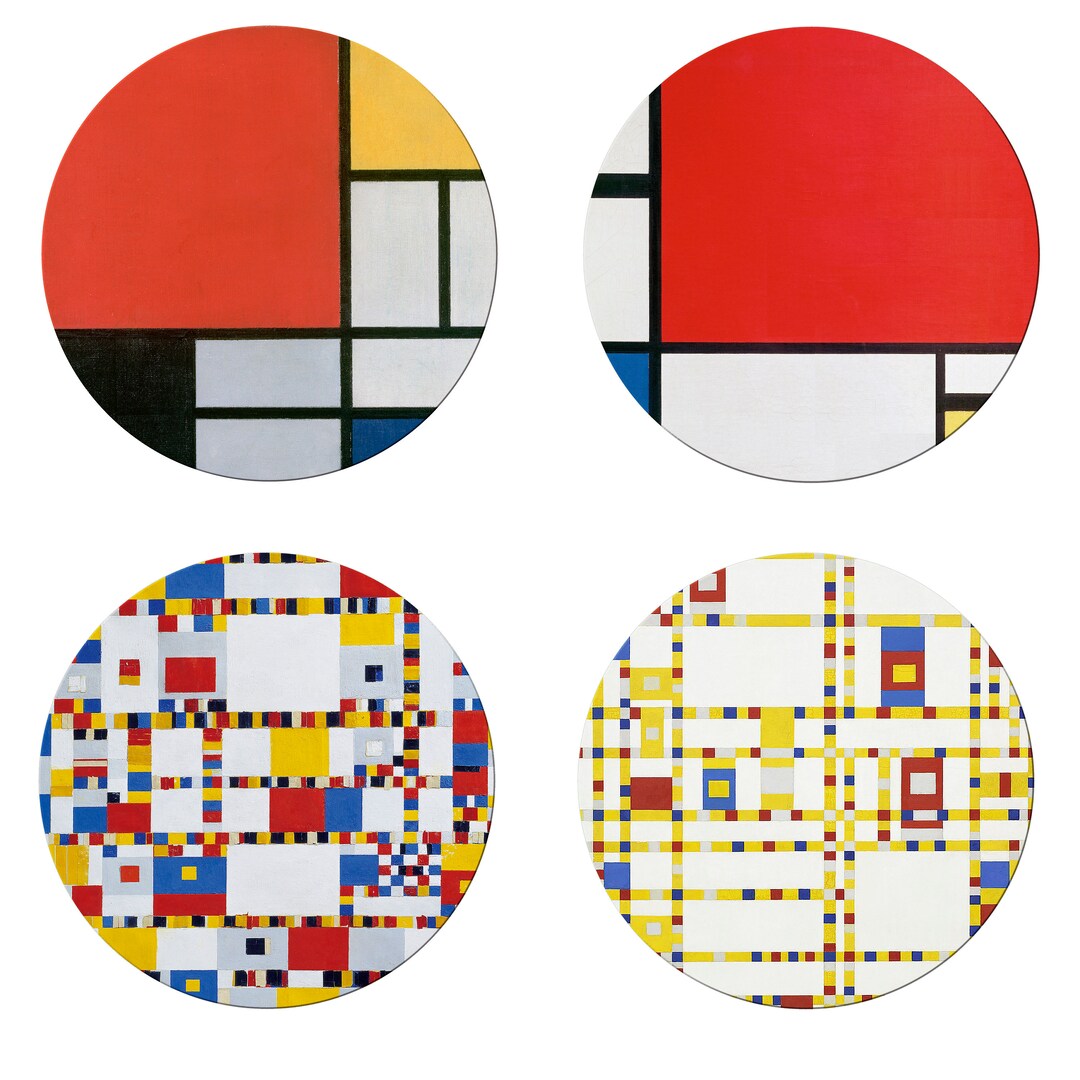 Piet Mondrian Boogie Woogie Placemats for Round Tables Tactile Basket ...