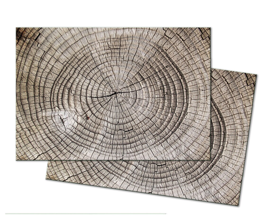 Grey Wood Ring Placemats For Round Table Tactile Basket | Etsy