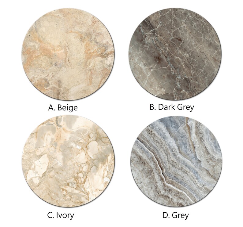 Gray Marble Wedge Placemats for Round Tables Tactile Basket - Etsy