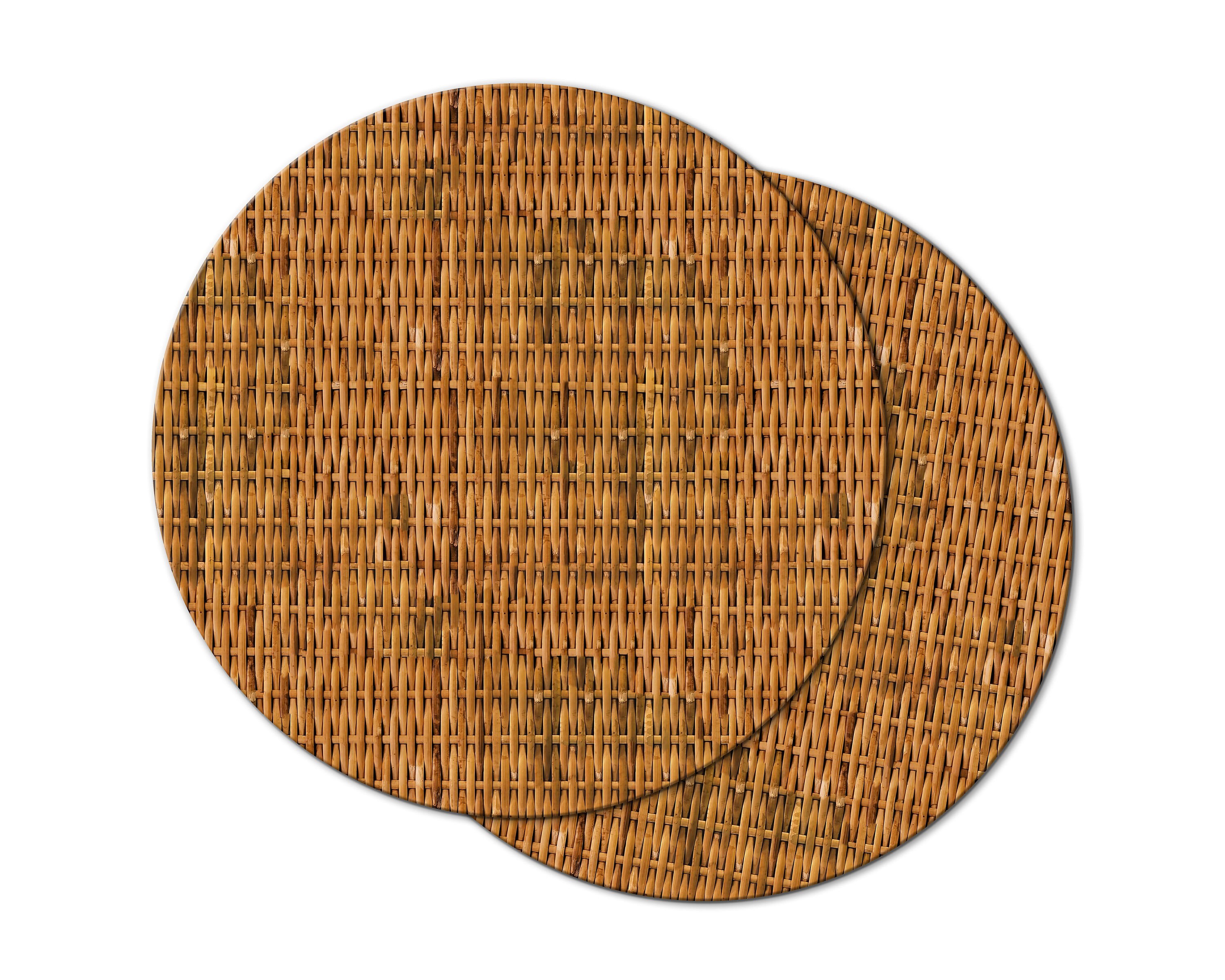 Faux Wicker Rattan Round Oval Placemats For Round Tables | Etsy