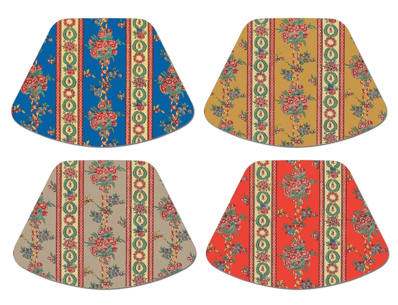French Provence Wedge Placemat for Round Tables With Basketweave ...