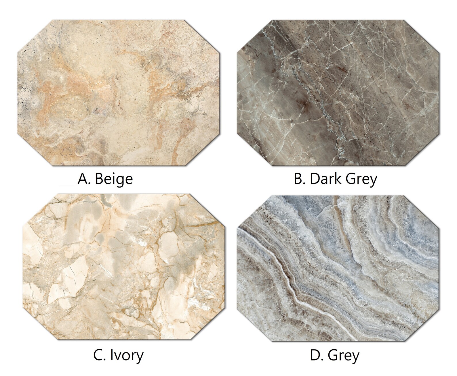 Gray Marble Wedge Placemats for Round Tables Tactile Basket - Etsy