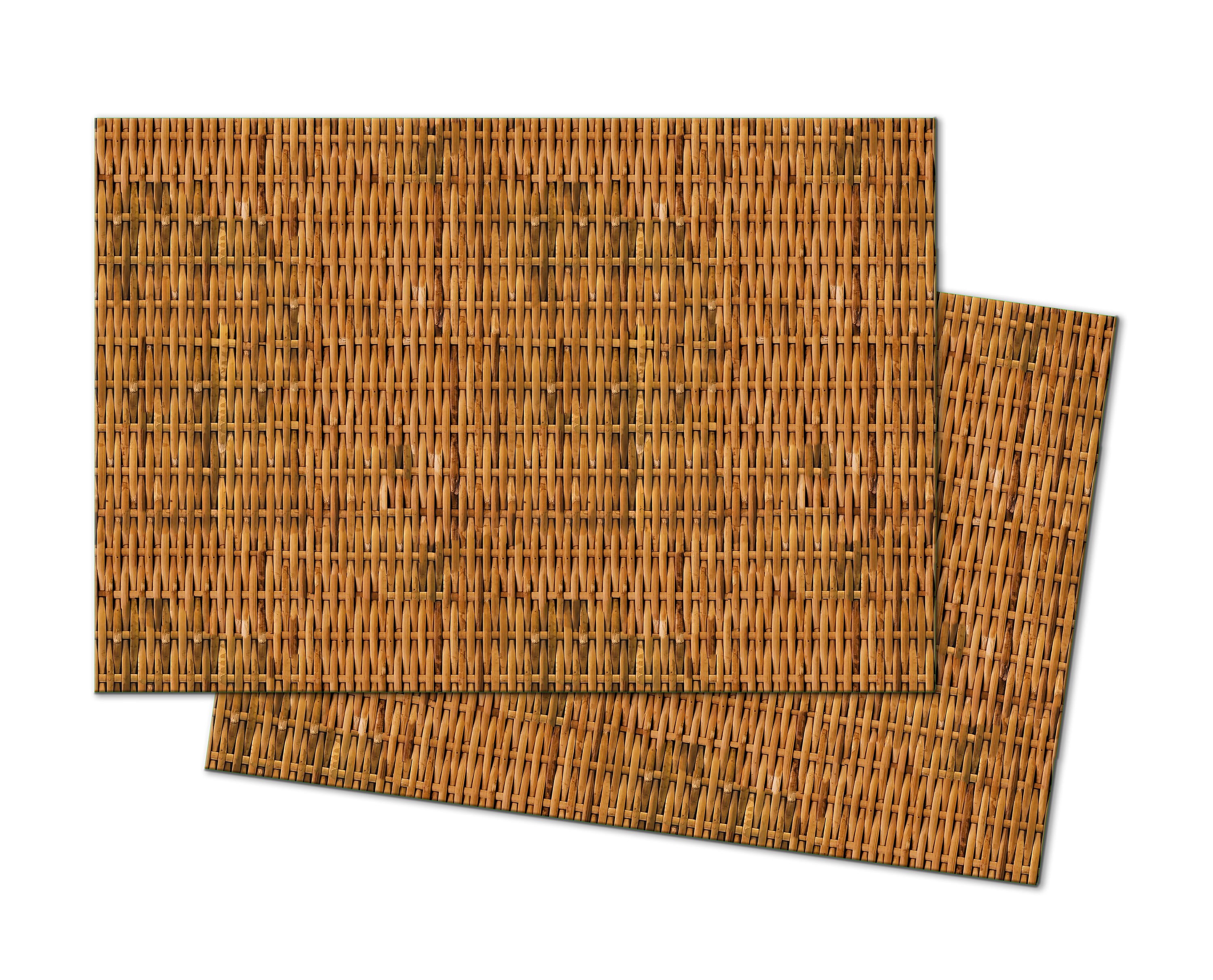 Faux Wicker Rattan Round Oval Placemats For Round Tables | Etsy