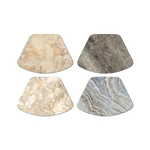 Gray Marble Wedge Placemats for Round Tables Tactile Basket Texture ...