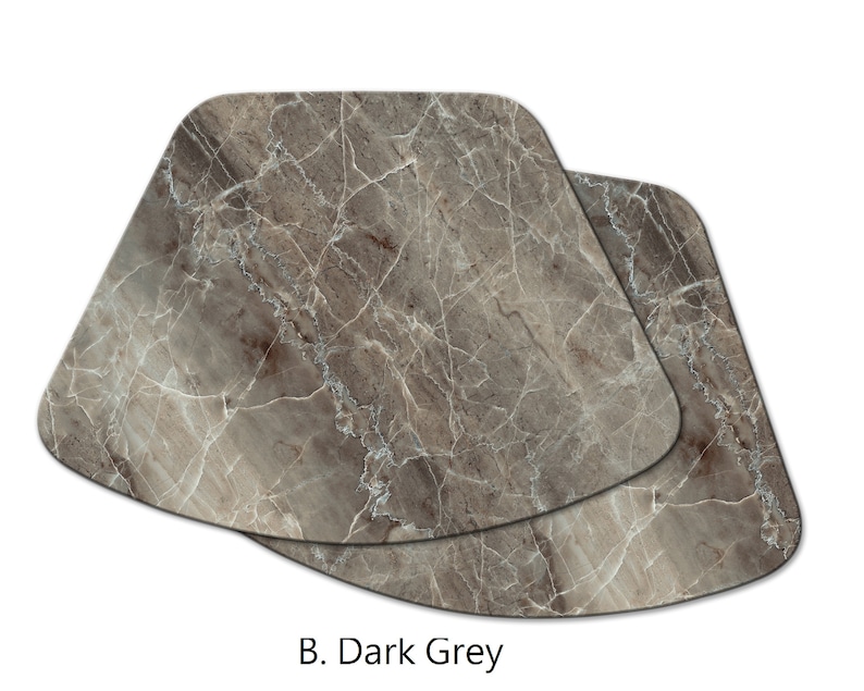 Gray Marble Wedge Placemats for Round Tables Tactile Basket - Etsy