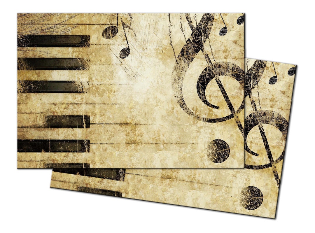 Music Note Round Oval Wedge Placemats for Round Tables Tactile Basket ...