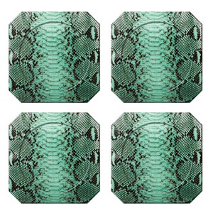 Faux Python Snake Coasters Leather Recessed Tactile Basket - Etsy