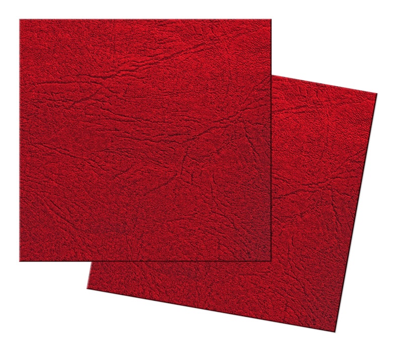 Faux Red Leather print Wedge Placemat For Round Tables Tactile | Etsy