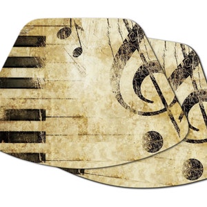 Music Note Round Oval Wedge Placemats for Round Tables Tactile Basket ...