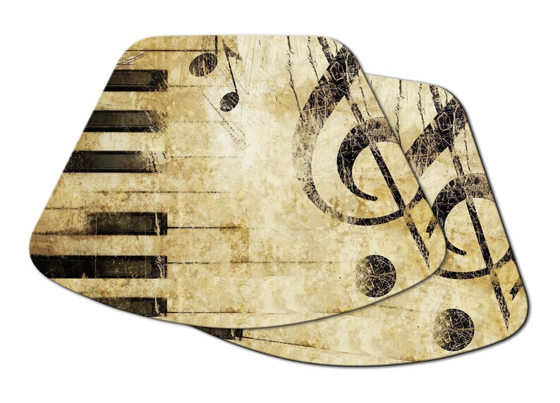 Music Note Round Oval Wedge Placemats for Round Tables Tactile - Etsy