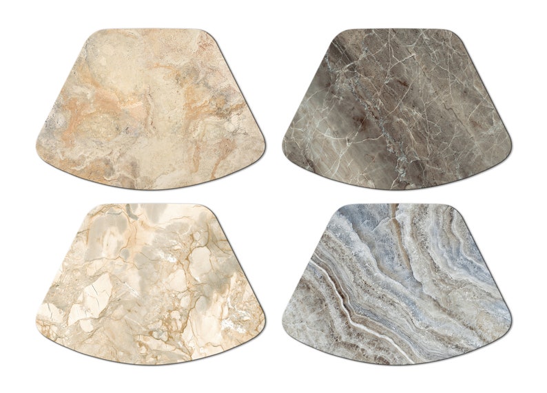 Gray Marble Wedge Placemats for Round Tables Tactile Basket - Etsy