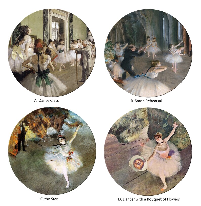 Degas Dance Ballet Round Oval Placemats for Round Tables | Etsy