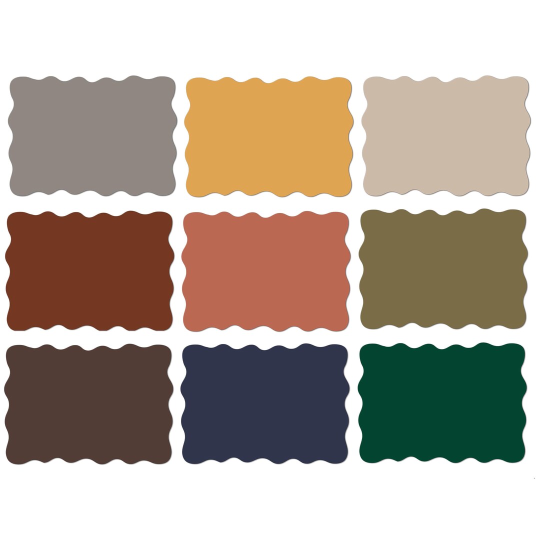 Scalloped Placemats Earth Tones Colors With Basketweave Texture to the ...