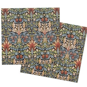 William Morris Snake Head Wedge Placemats for Round Table Tactile ...