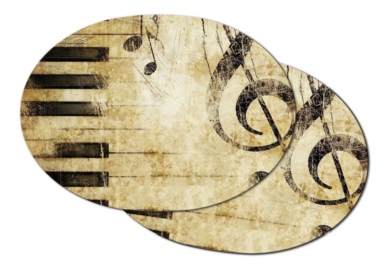 Music Note Round Oval Wedge Placemats for Round Tables Tactile - Etsy