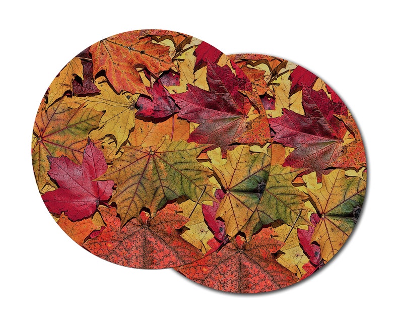 Maple Leaf Placemats for Round Tables Tactile Basket Texture - Etsy