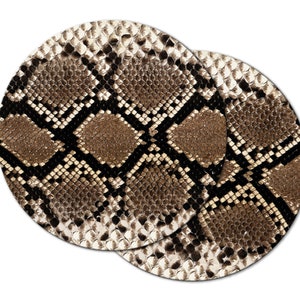 Grey Python Snake Placemats for Round Table Tactile Basket Texture ...
