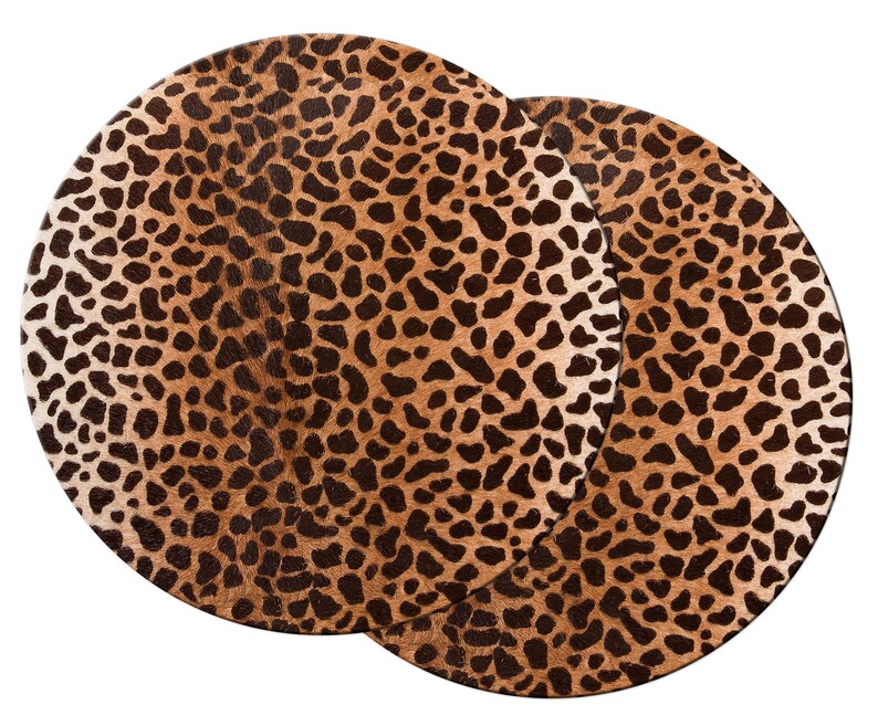 Leopard Wedge Placemats for Round Tables Tactile Basket | Etsy