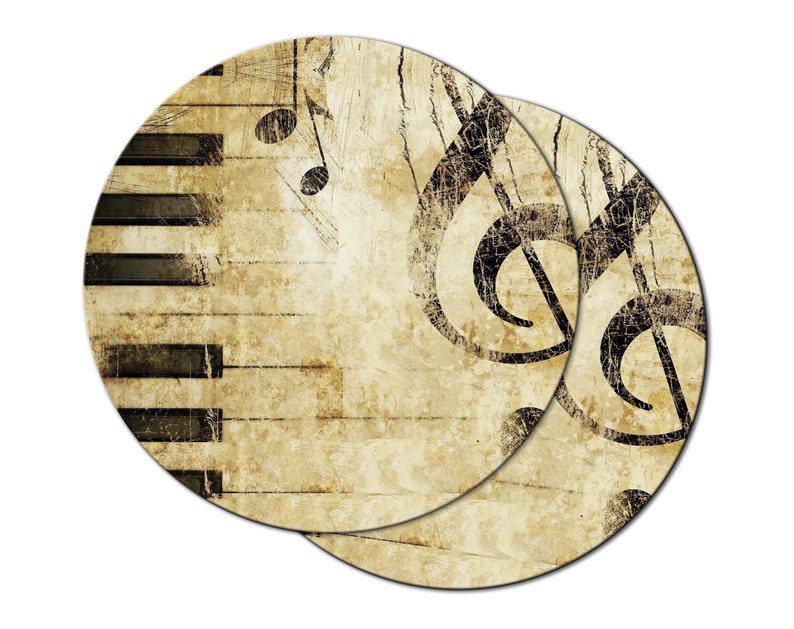 Music Note Round Oval Wedge Placemats for Round Tables Tactile - Etsy